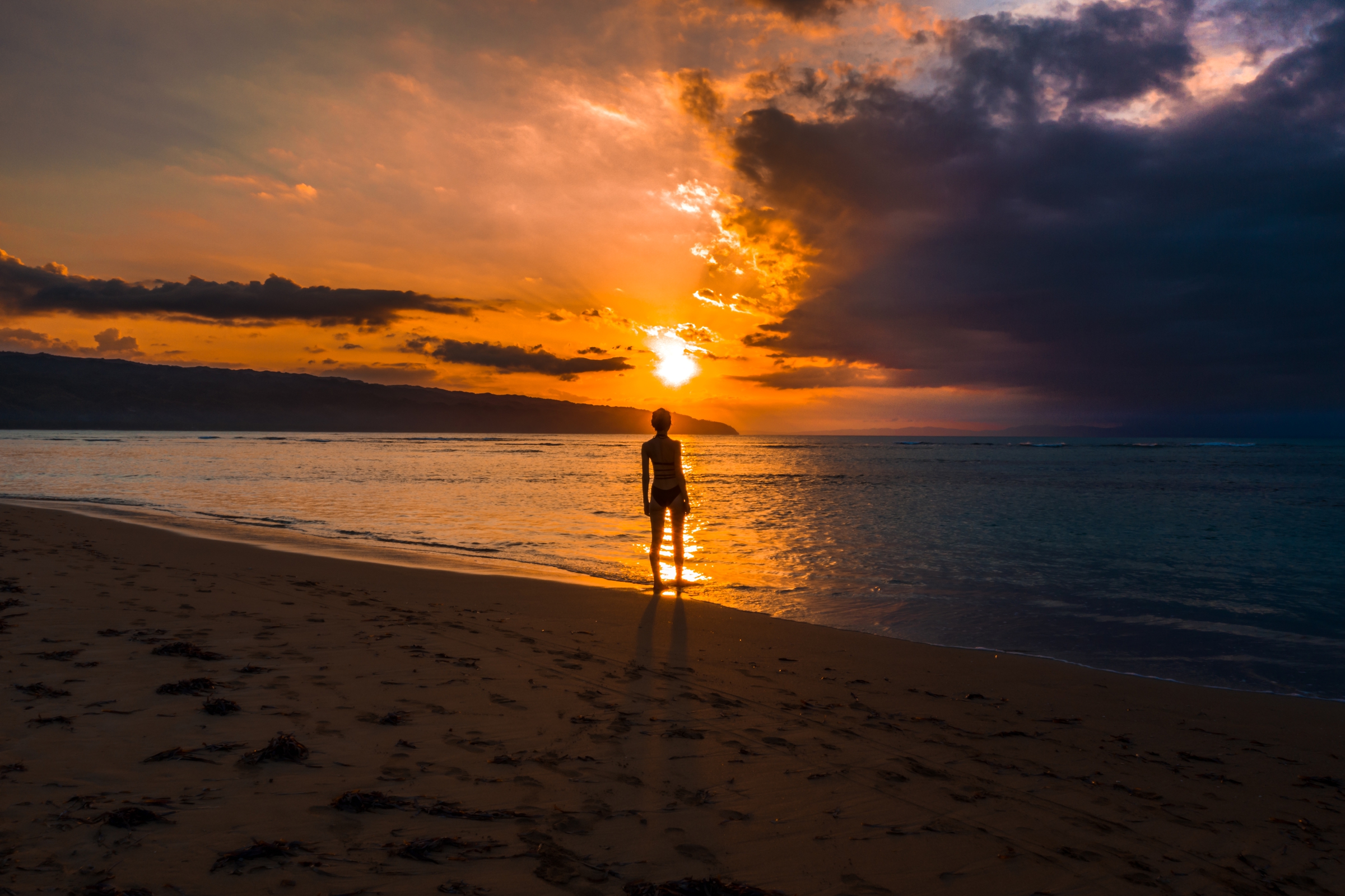 Sunset Sillhouette Horizontal Las Terrenas, Dominican Republic | Kevin Hou Photography